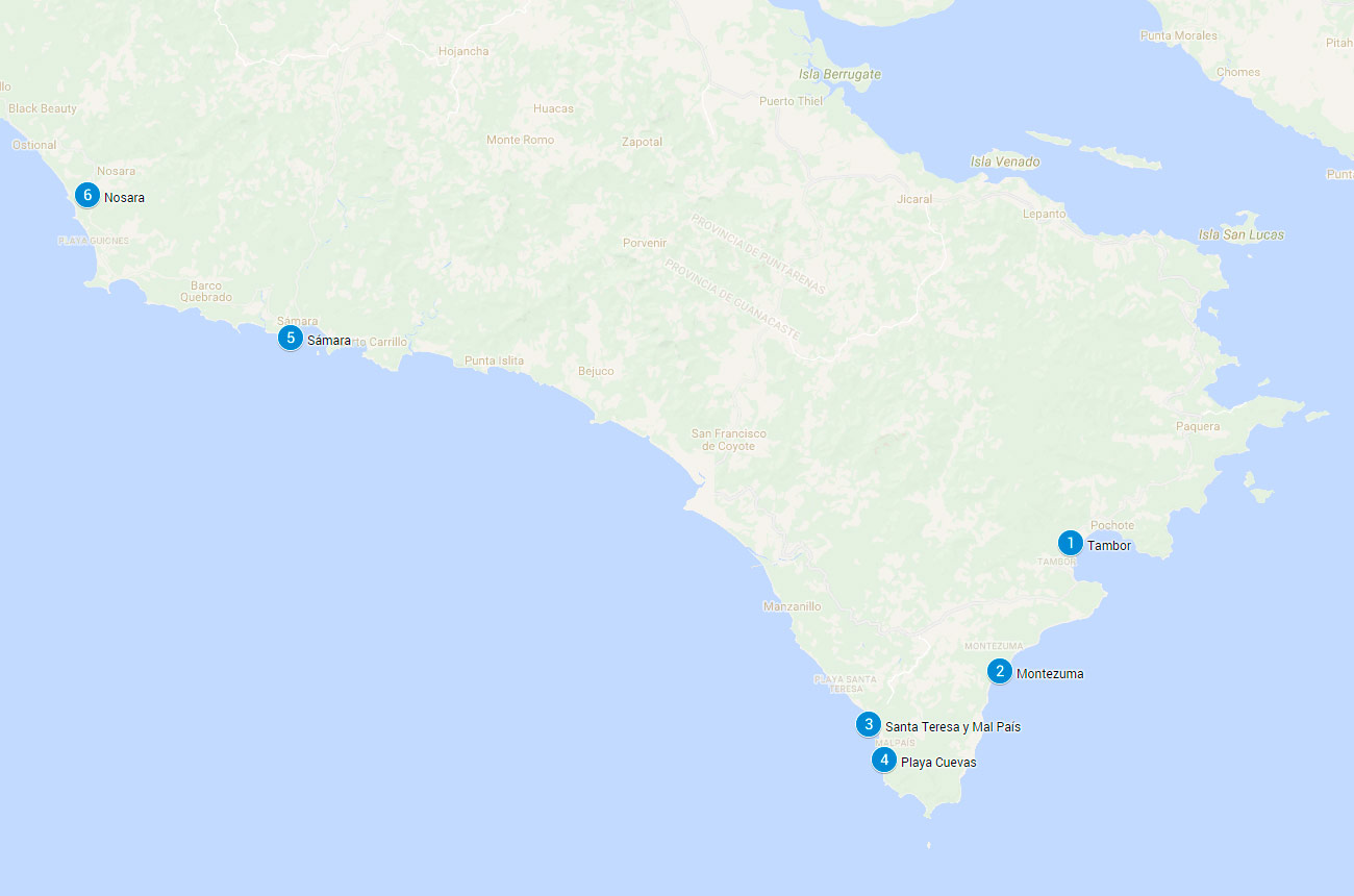 Playas de la Península de Nicoya | Nada Incluido - Blog de viajes